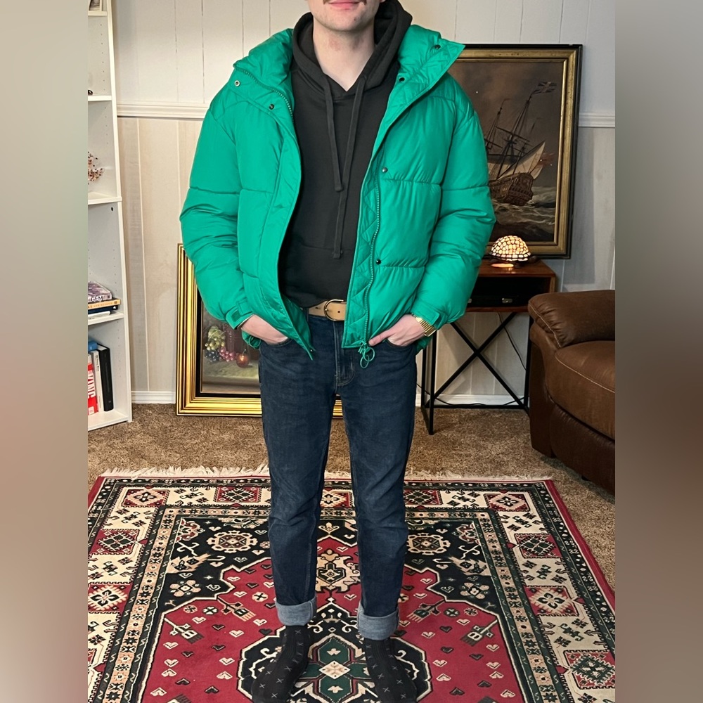Green Puffer Jacket - Gem